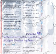 Glimy M2 Strip Of 15 Tablets: Uses, Side Effects, Price & Dosage | PharmEasy