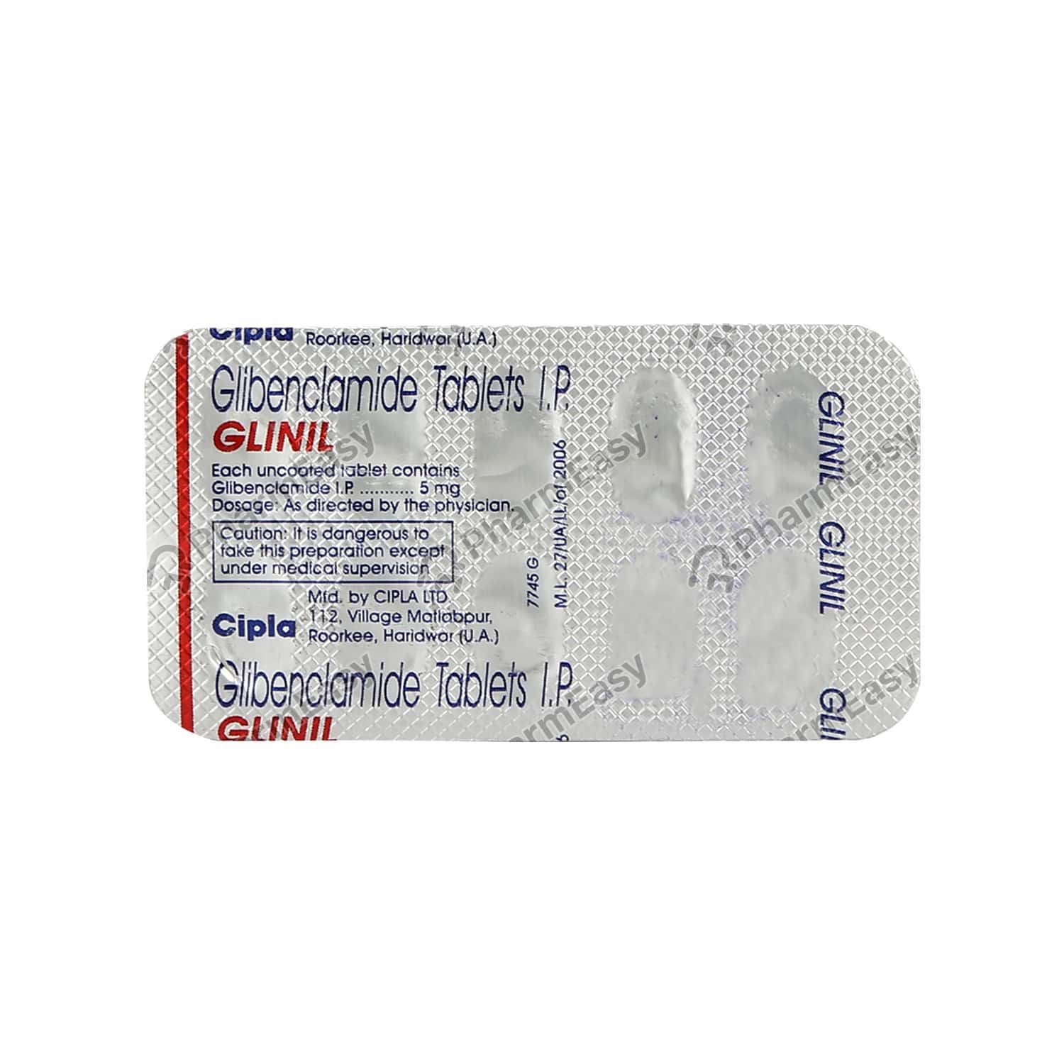 Buy Glinil 5mg Tablet Online at Flat 18% OFF* | PharmEasy