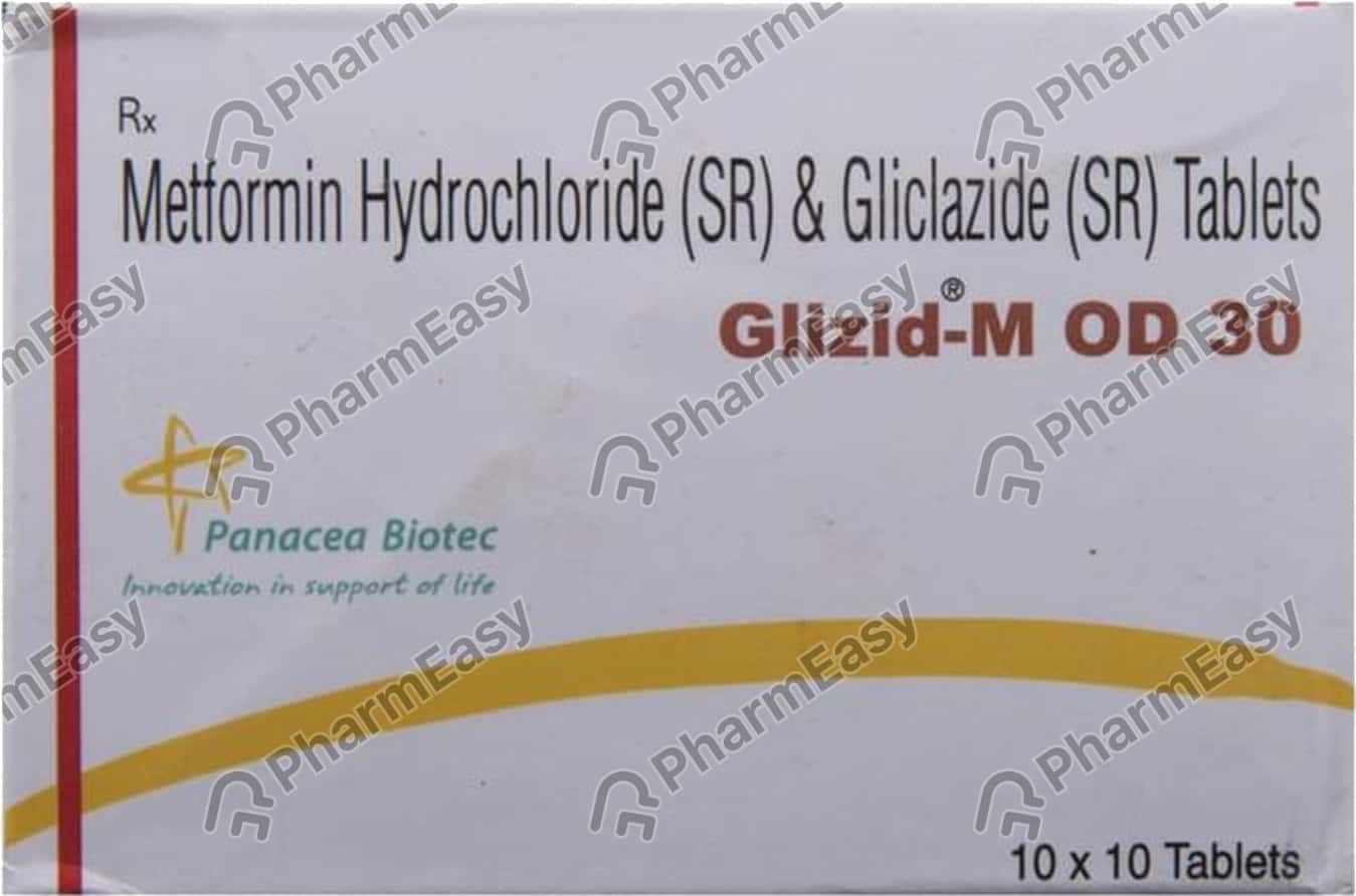 Glizid M Od 30mg Tablets: Uses, Side Effects, Price & Dosage | PharmEasy