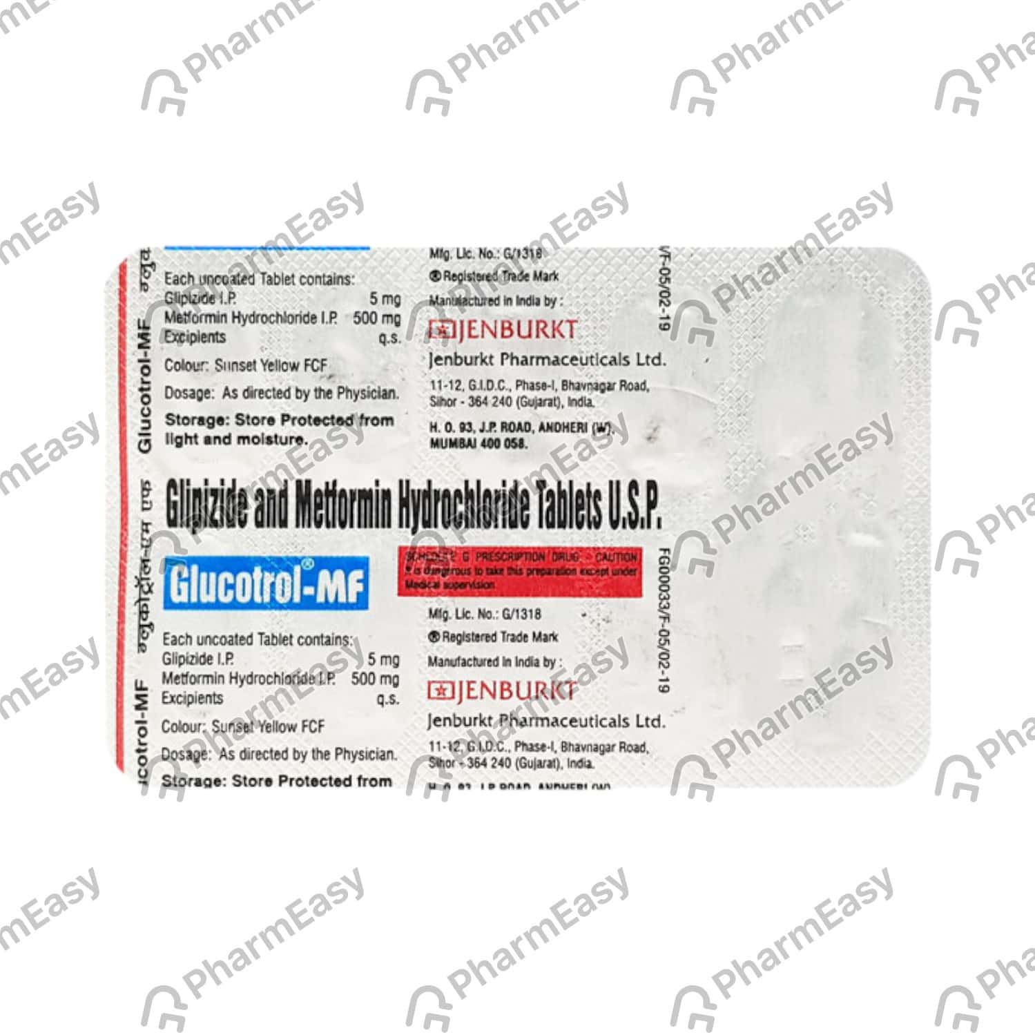 Glucotrol Mf Strip Of 10 Tablets: Uses, Side Effects, Price & Dosage ...