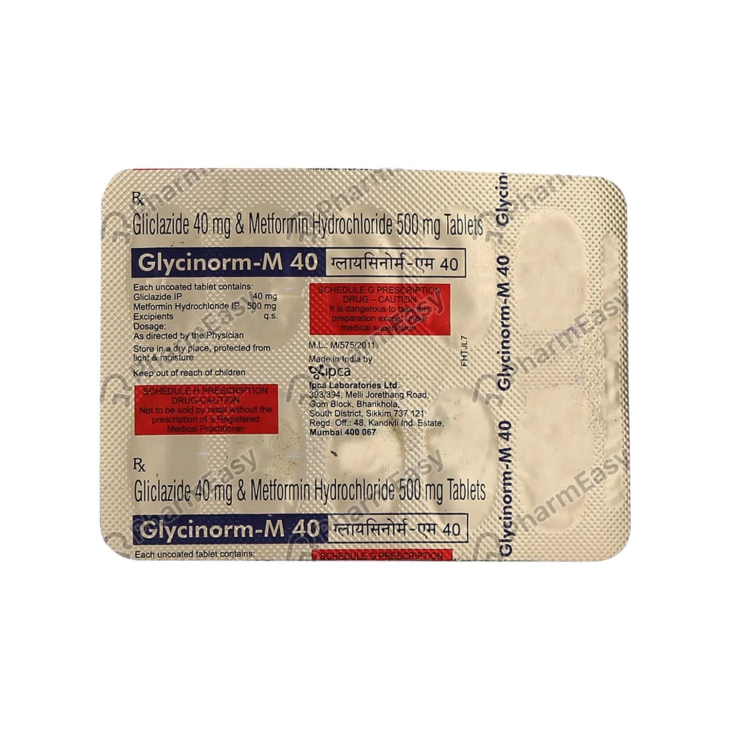 Glycinorm M 40mg Strip Of 10 Tablets: Uses, Side Effects, Price ...