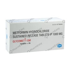 Glycomet 1 G Tablet (15) - Uses, Side Effects, Dosage, Composition ...