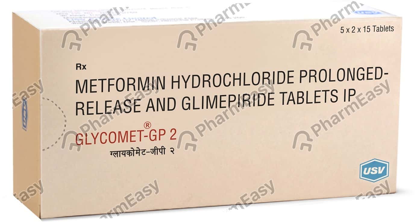 Glycomet GP 2 Tablet: Uses, Side-effects, Price, Dosage & More Info - PharmEasy
