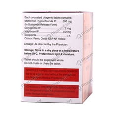 Glycomet Trio 2mg Tablet 10'S - Uses, Side Effects, Dosage, Composition ...