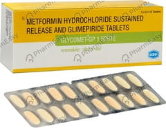 Glycomet Gp1 Forte Strip Of 10 Tablets: Uses, Side Effects, Price ...