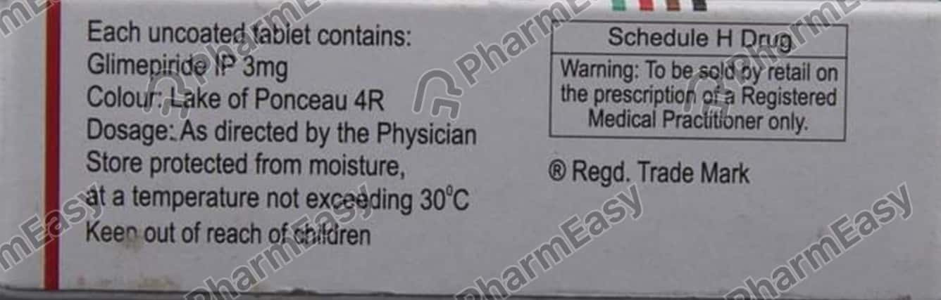 Glyree 3 MG Tablet (10): Uses, Side Effects, Price & Dosage | PharmEasy
