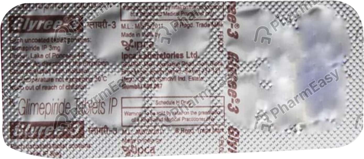 Glyree 3 MG Tablet (10): Uses, Side Effects, Price & Dosage | PharmEasy