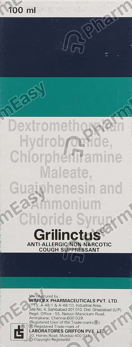 Grilinctus Syrup 100ml: Uses, Side Effects, Price - Flat 15% off ...