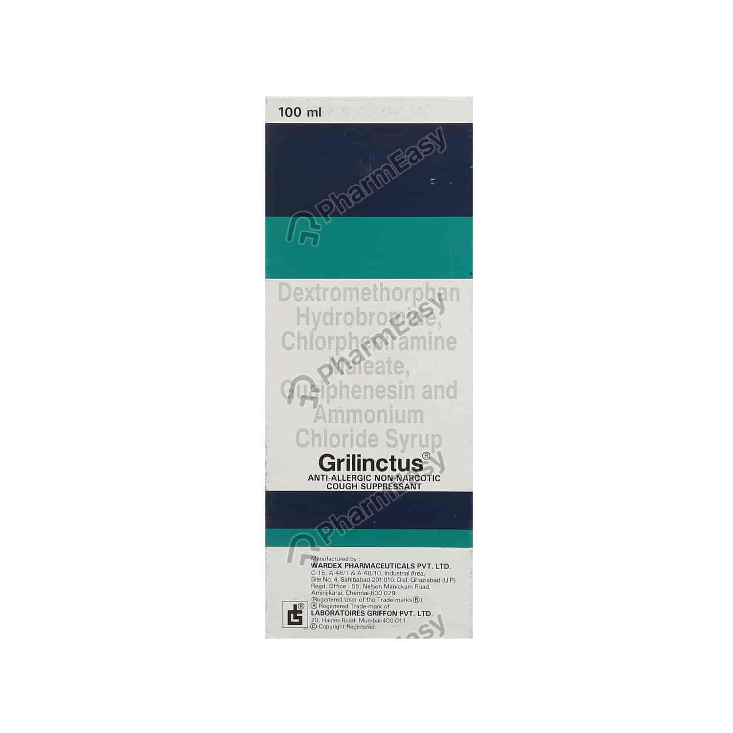Buy Grilinctus Syrup 100ml Online at Flat 18% OFF* | PharmEasy