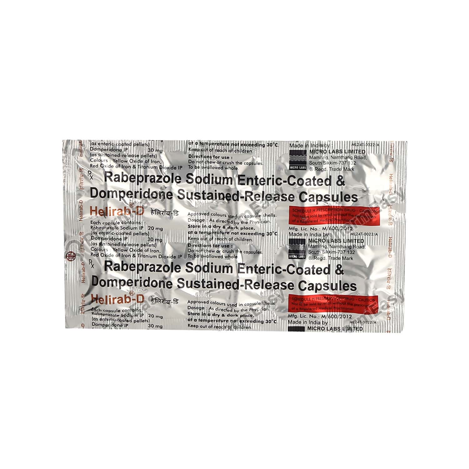 Helirab D Capsule - Uses, Side Effects, Dosage, Composition & Price ...