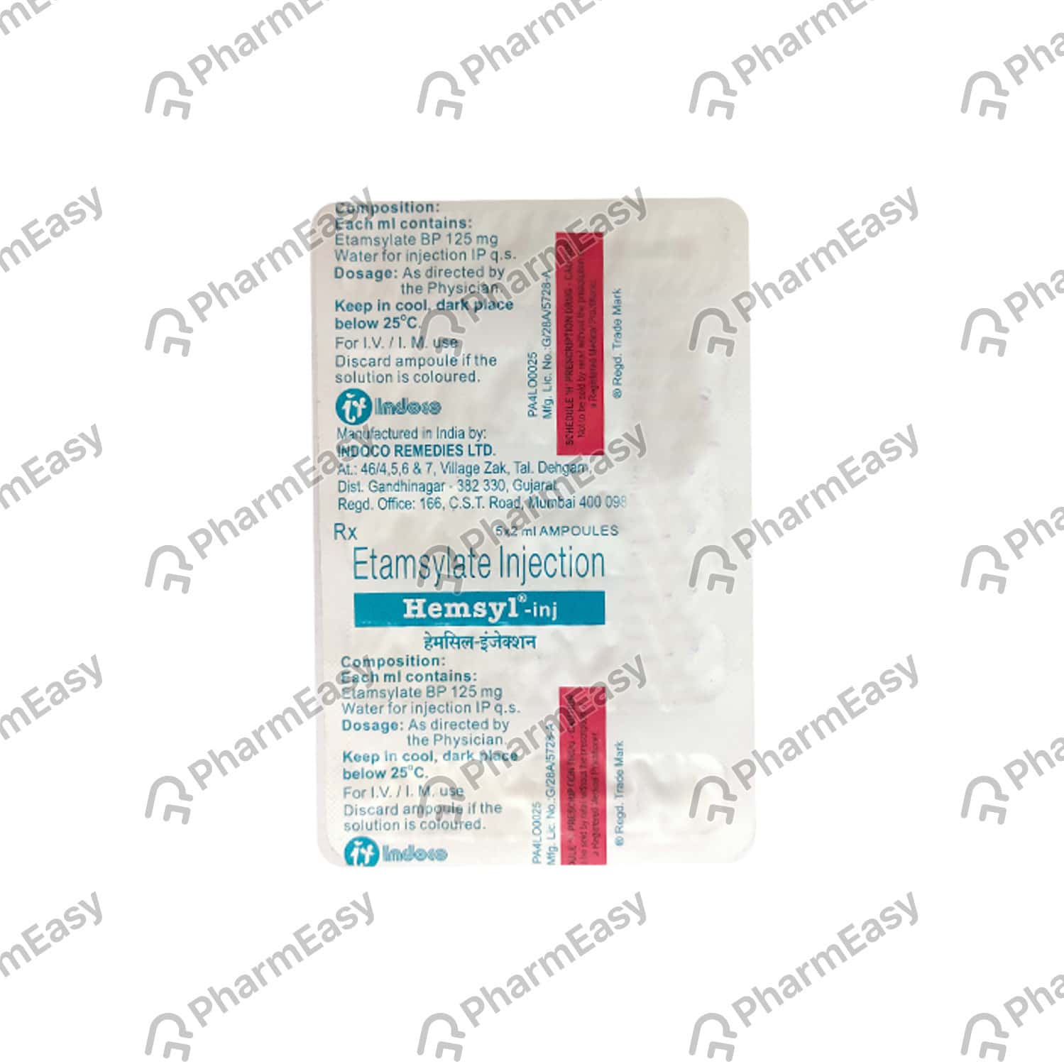Buy Hemsyl 250 MG Injection (2) Online at Flat 15% OFF | PharmEasy