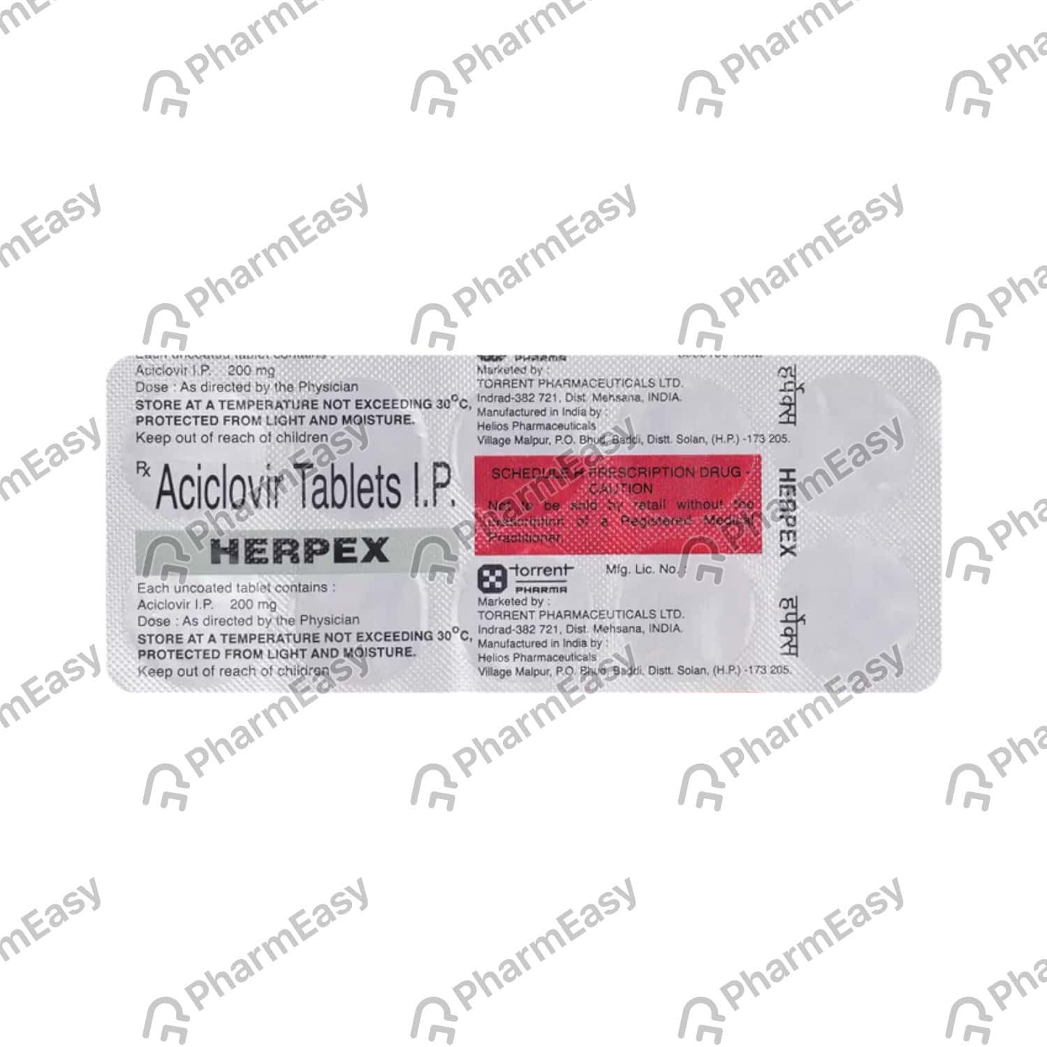 Herpex 200 MG Tablet (10): Uses, Side Effects, Price & Dosage | PharmEasy