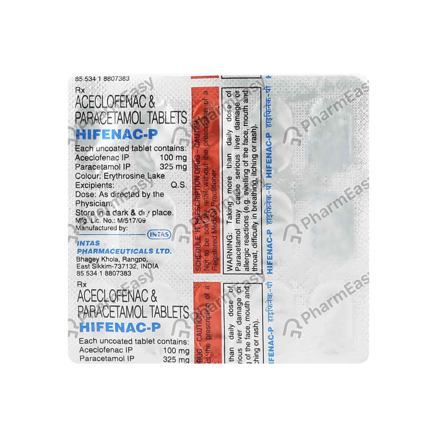 Hifenac P Tablet - Uses, Side Effects, Dosage, Composition & Price ...