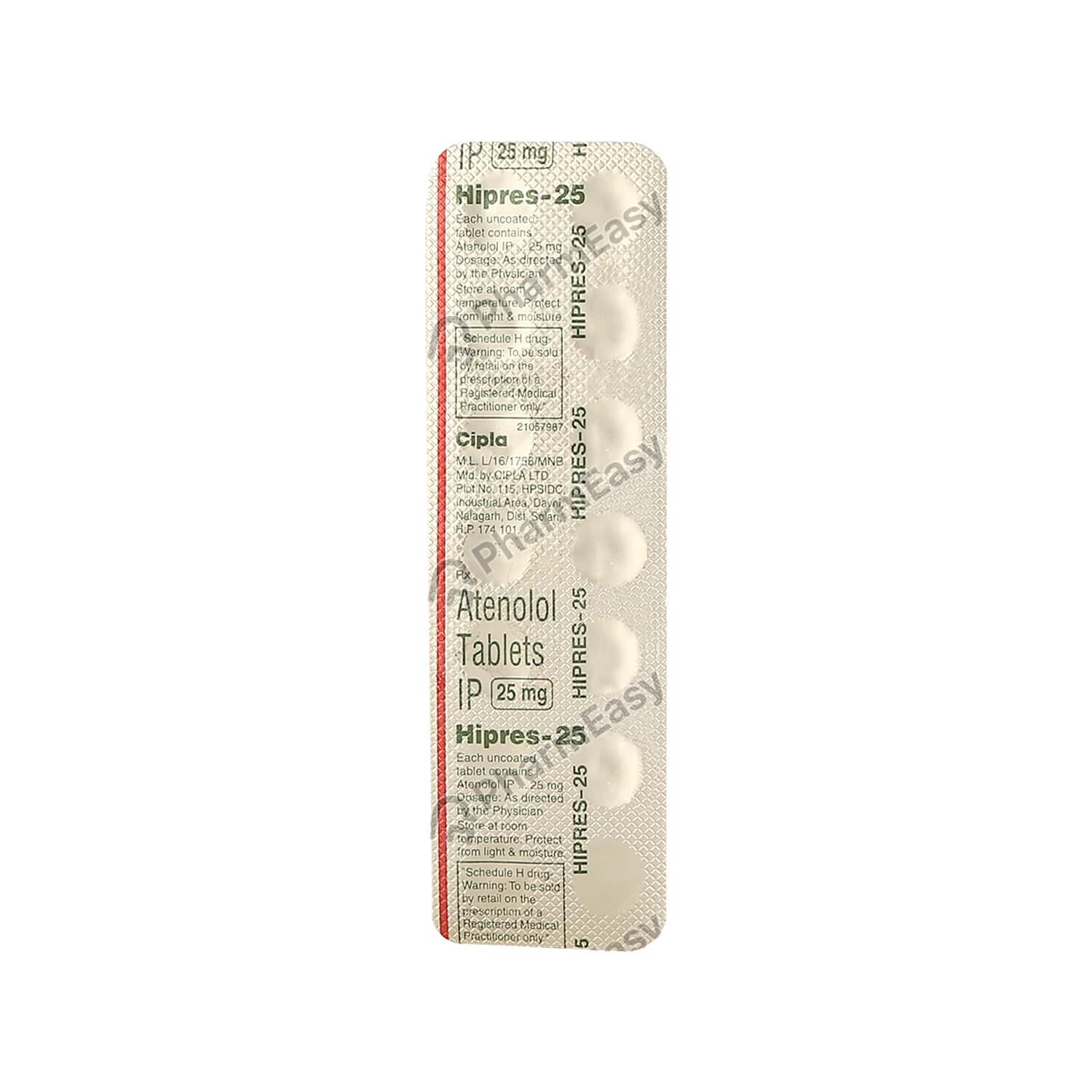 Buy Hipres 25 MG Tablet (14) Online at Flat 18% OFF* | PharmEasy