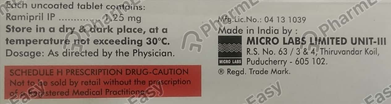 Hopace 1.25 MG Tablet (10): Uses, Side Effects, Price & Dosage | PharmEasy