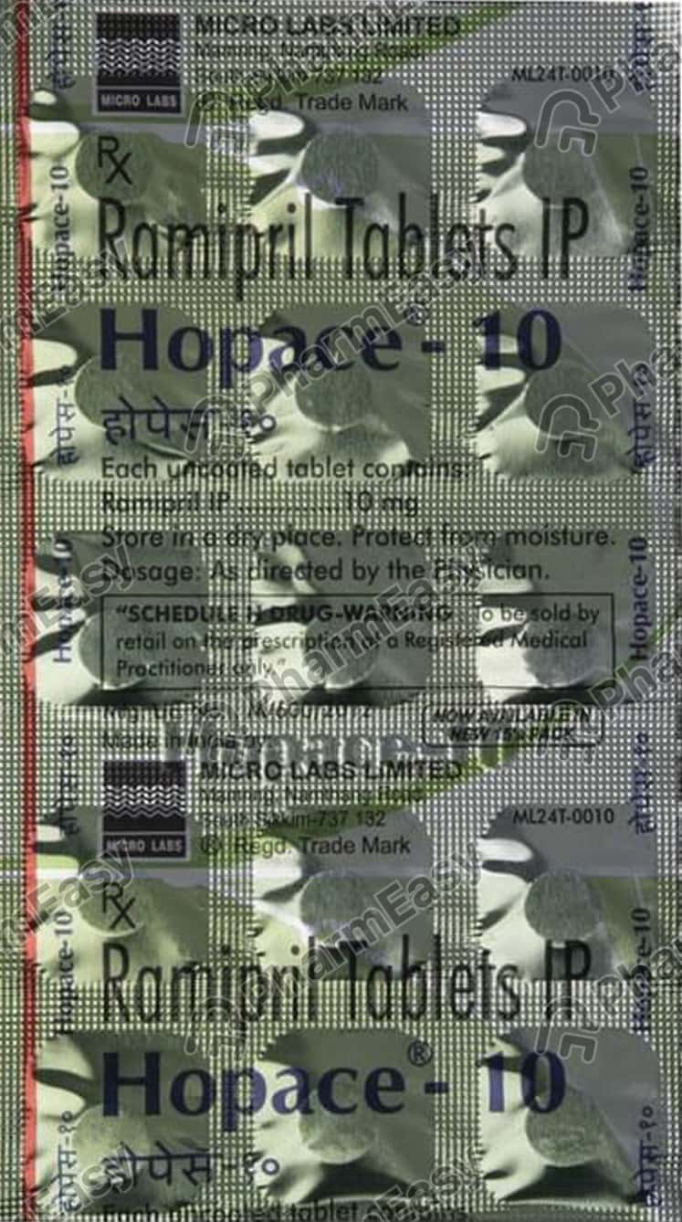 Hopace 10 MG Tablet (10): Uses, Side Effects, Price, Dosage ...
