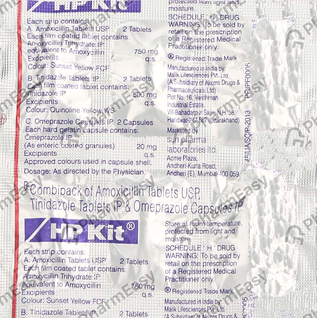 Buy Hp Kit Strip Of 6 Capsule & Tablet Combikit Online at Flat 15% OFF ...