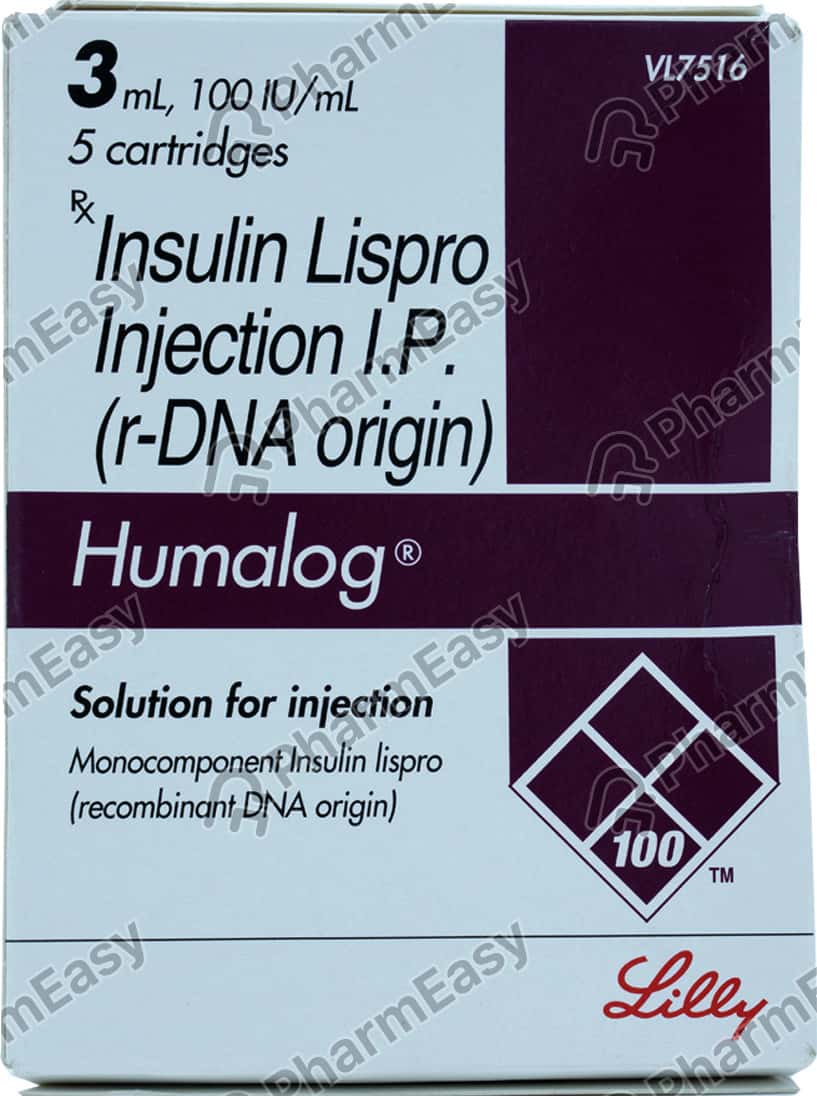 Humalog Solution for Injection 5x3ml: Uses, Side-effects, Price, Dosage ...