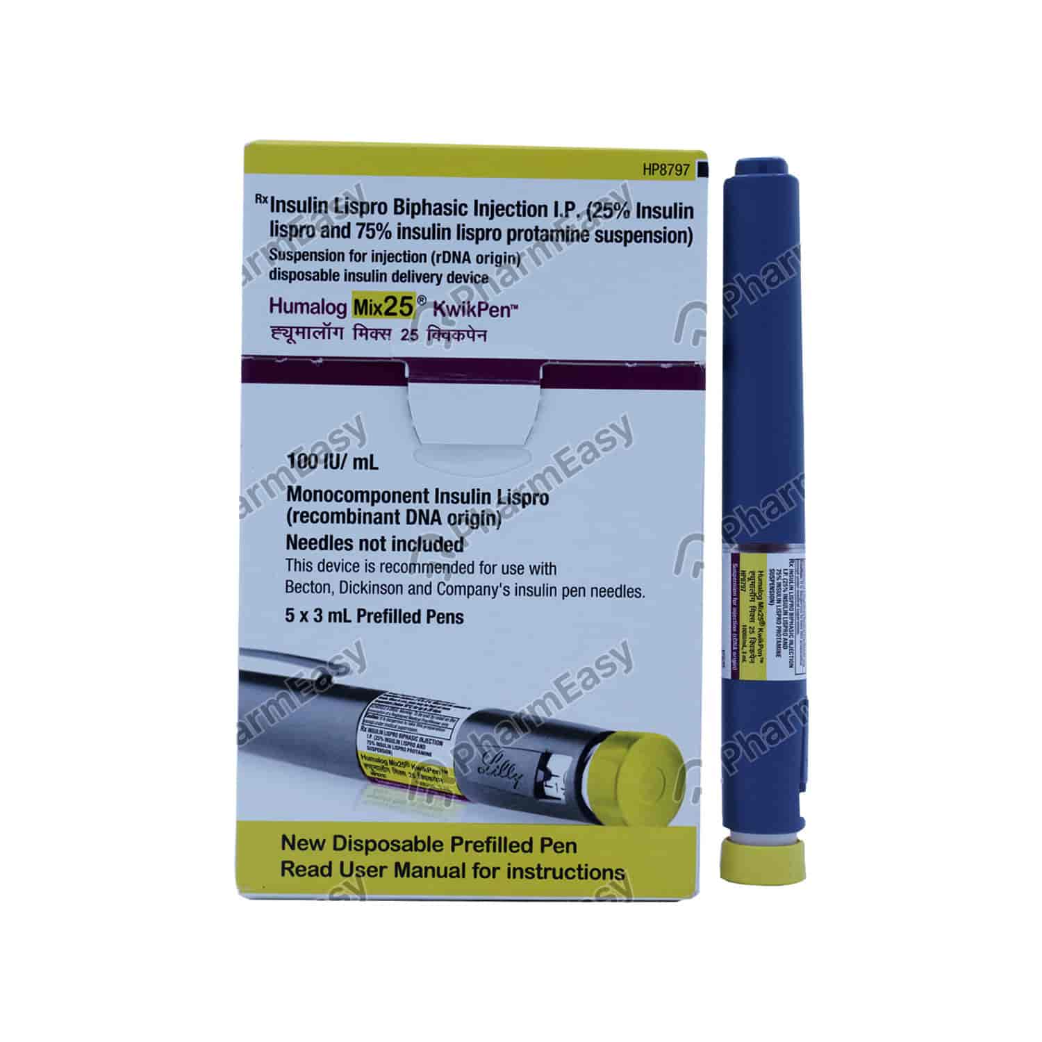 Humalog Mix 25mg Kwik Pen 3ml - Uses, Side Effects, Dosage, Composition ...