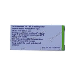 Human Insulatard 40 IU/ML Suspension For Injection (10) - Uses, Side Effects, Dosage ...