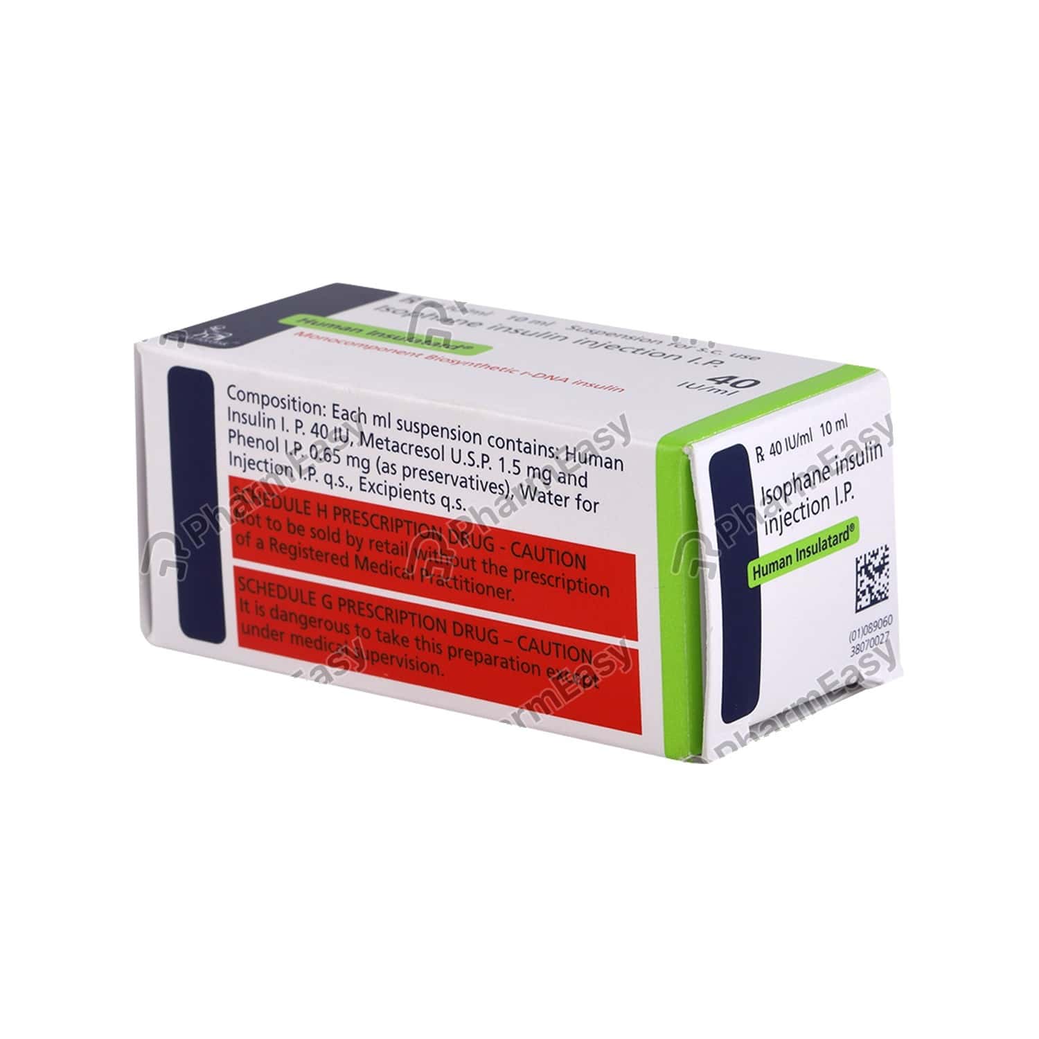 Human Insulatard 40 IU/ML Suspension For Injection (10) - Uses, Side Effects, Dosage ...
