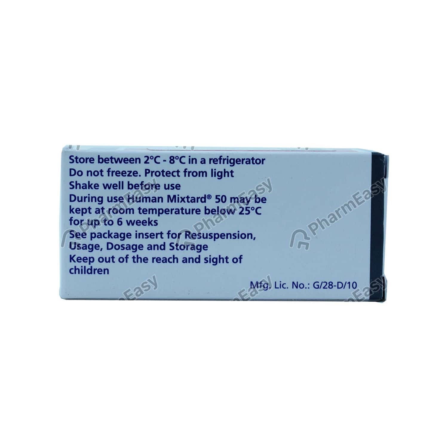 Human Mixtard 50/50 40iu Injection 10ml - Uses, Side Effects, Dosage ...