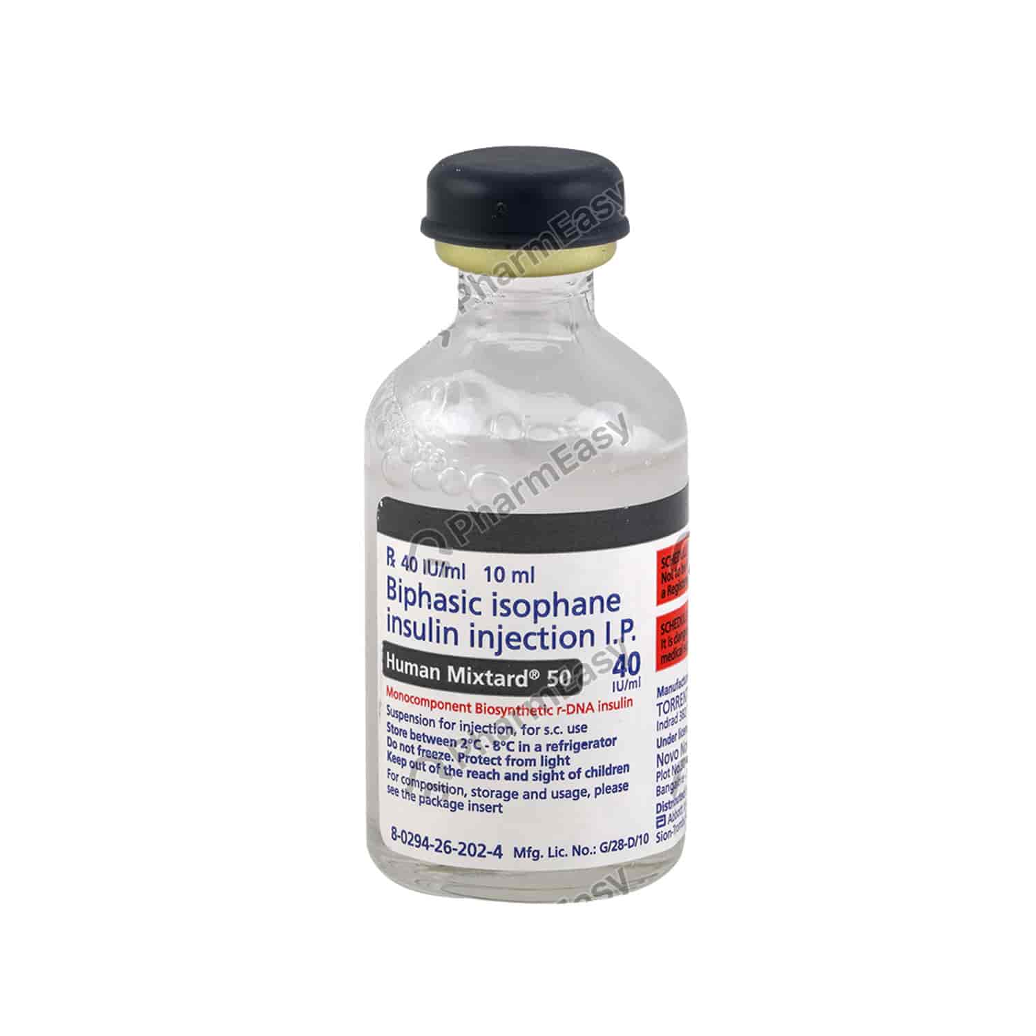 Human Mixtard 50/50 40iu Injection 10ml - Uses, Side Effects, Dosage ...