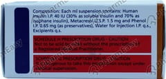 Human Mixtard Suspension for Injection 40IU/ml: Uses, Side-effects ...