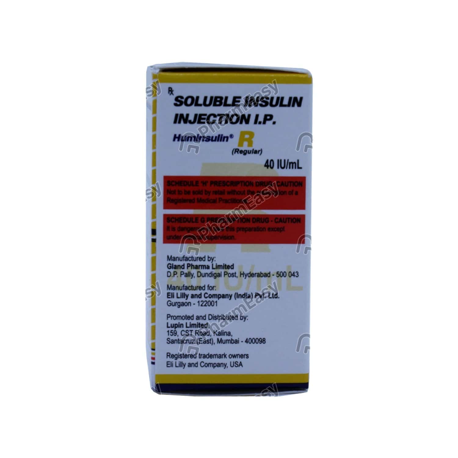 Huminsulin R 40 IU/ML Solution For Injection (10) - Uses, Side Effects, Dosage, Composition ...