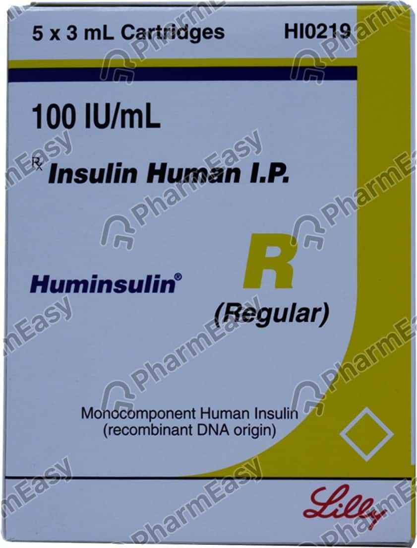Huminsulin R 100 IU/ML Solution For Injection (3): Uses, Side Effects, Price & Dosage | PharmEasy