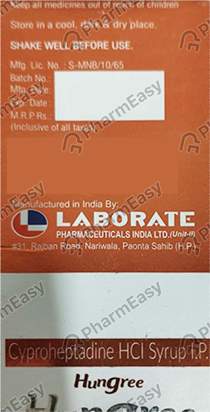 Hungree 2 MG/5ML Syrup (200): Uses, Side Effects, Price, Dosage ...