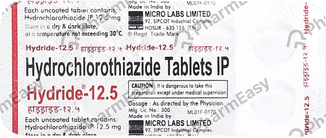 Buy Hydride 12.5 MG Tablet (10) Online at Flat 15% OFF | PharmEasy