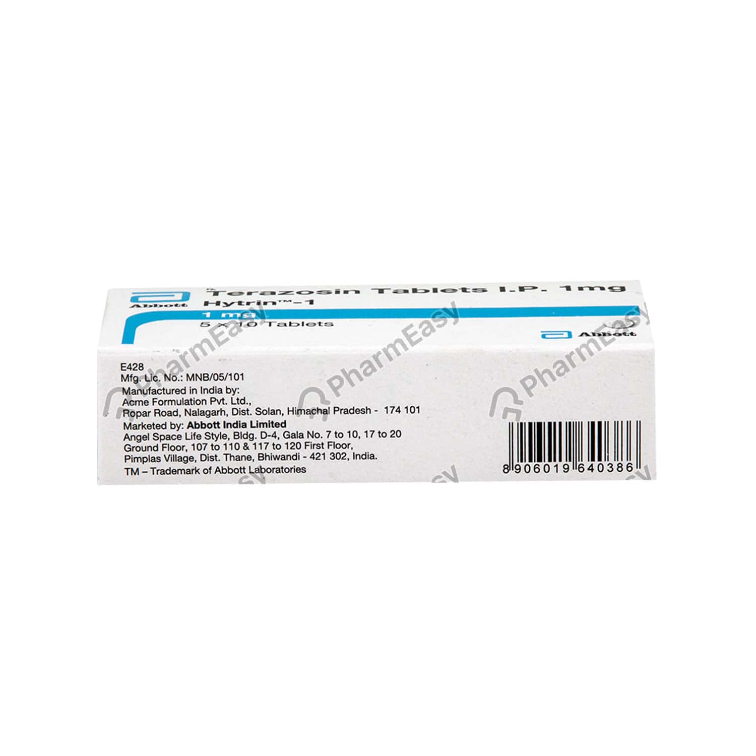 Buy Hytrin 1 MG Tablet (10) Online at Flat 18% OFF* | PharmEasy