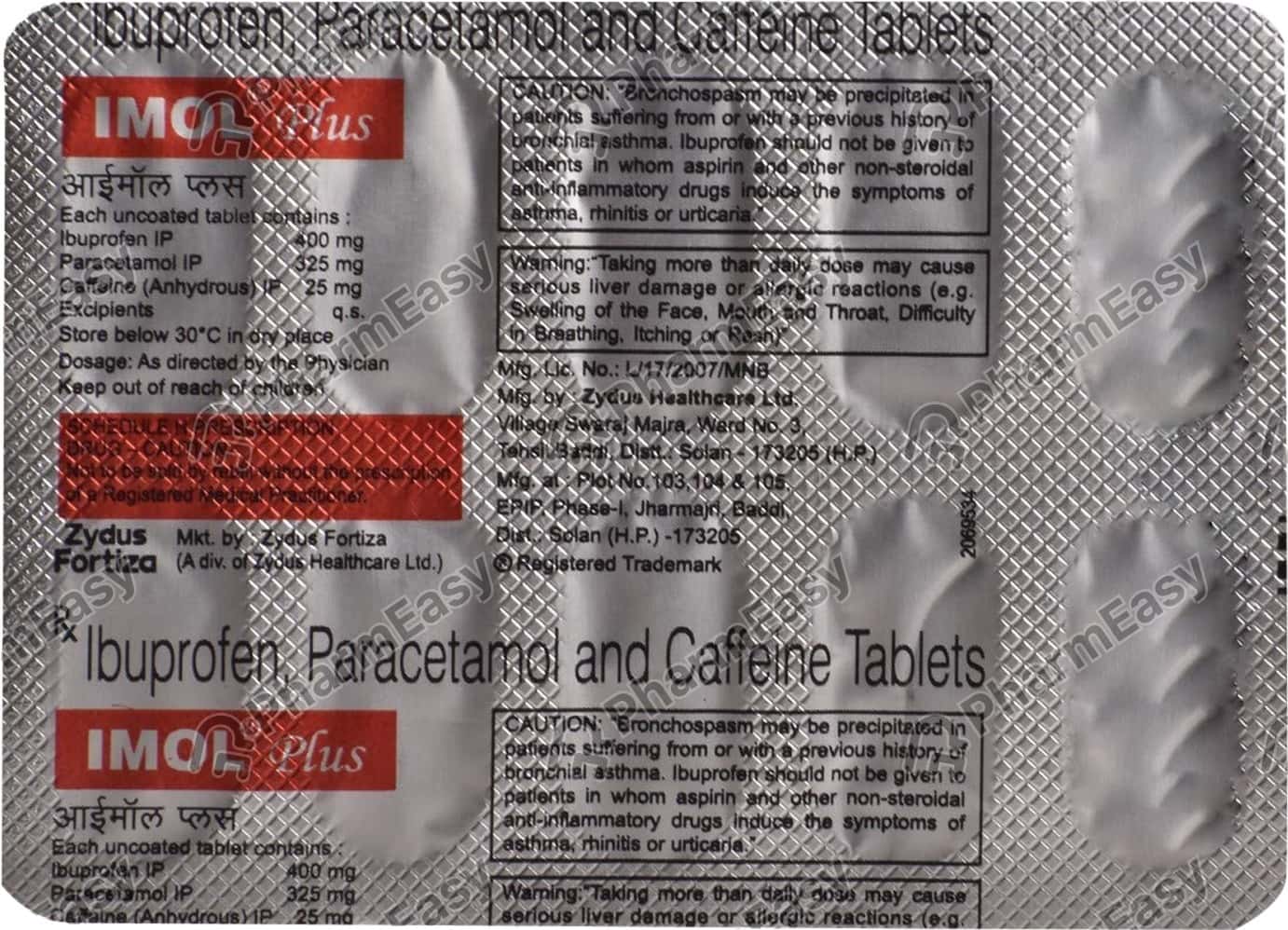 Imol Plus Strip Of 10 Tablets: Uses, Side Effects, Price, Dosage ...