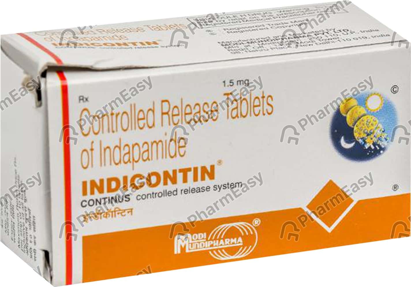 Indicontin Cr 1.5 MG Tablet (10): Uses, Side Effects, Price & Dosage ...
