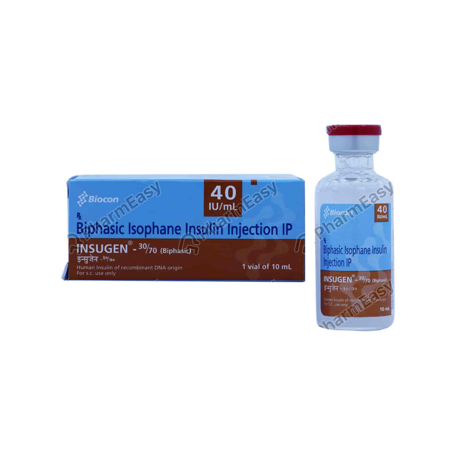 Insugen 30/70 40iu Injection 10ml - Uses, Side Effects, Dosage ...