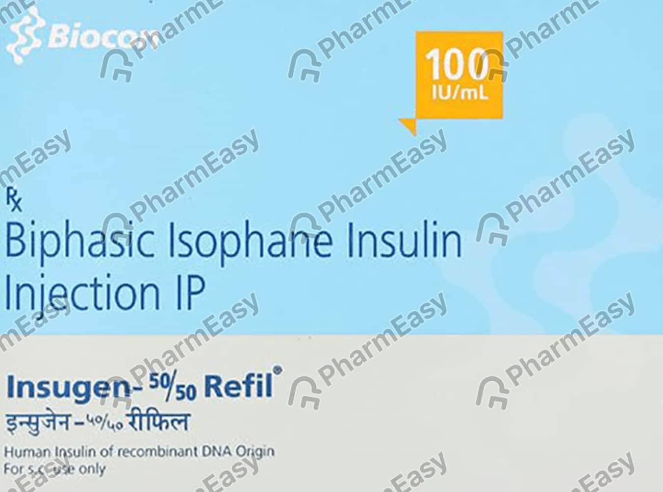 Insugen 50/50 100iu Vial Of 10ml Injection: Uses, Side Effects, Price ...