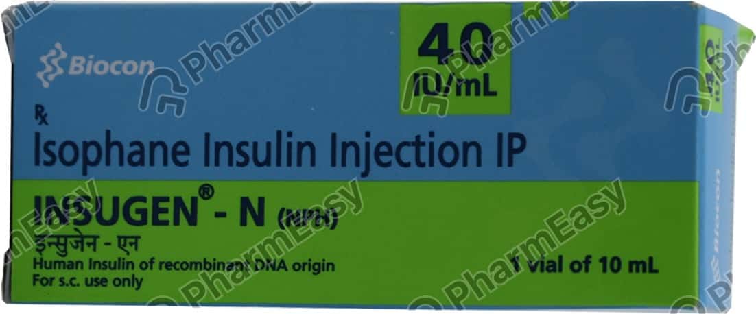 Insugen N 40 IU/ML Injection (10): Uses, Side Effects, Price & Dosage | PharmEasy