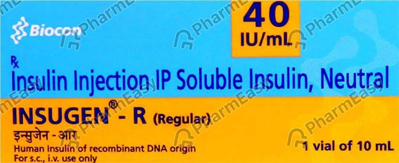 Insugen R 40 IU/ML Injection (10): Uses, Side Effects, Price & Dosage ...
