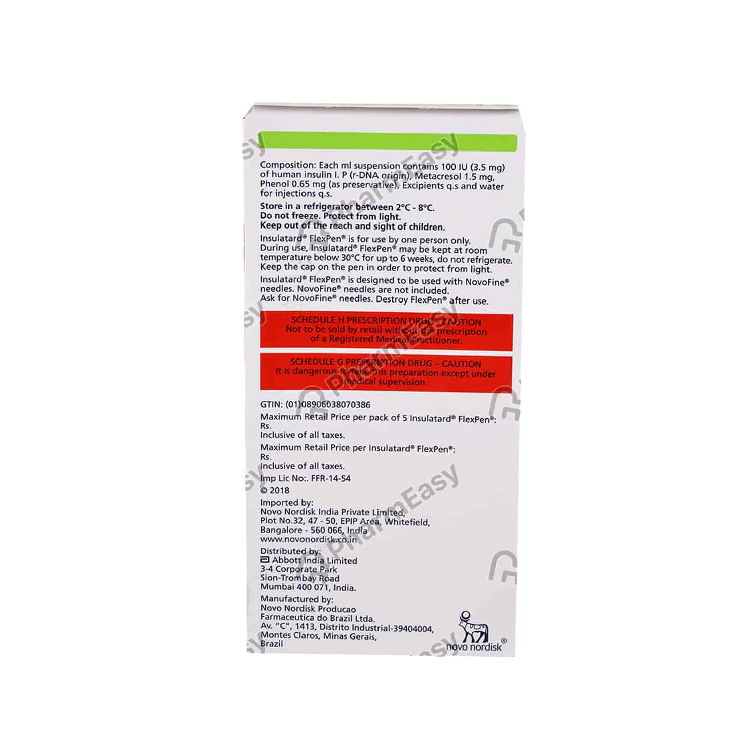 Insulatard 100iu Flexpen 3ml - Uses, Side Effects, Dosage, Composition ...
