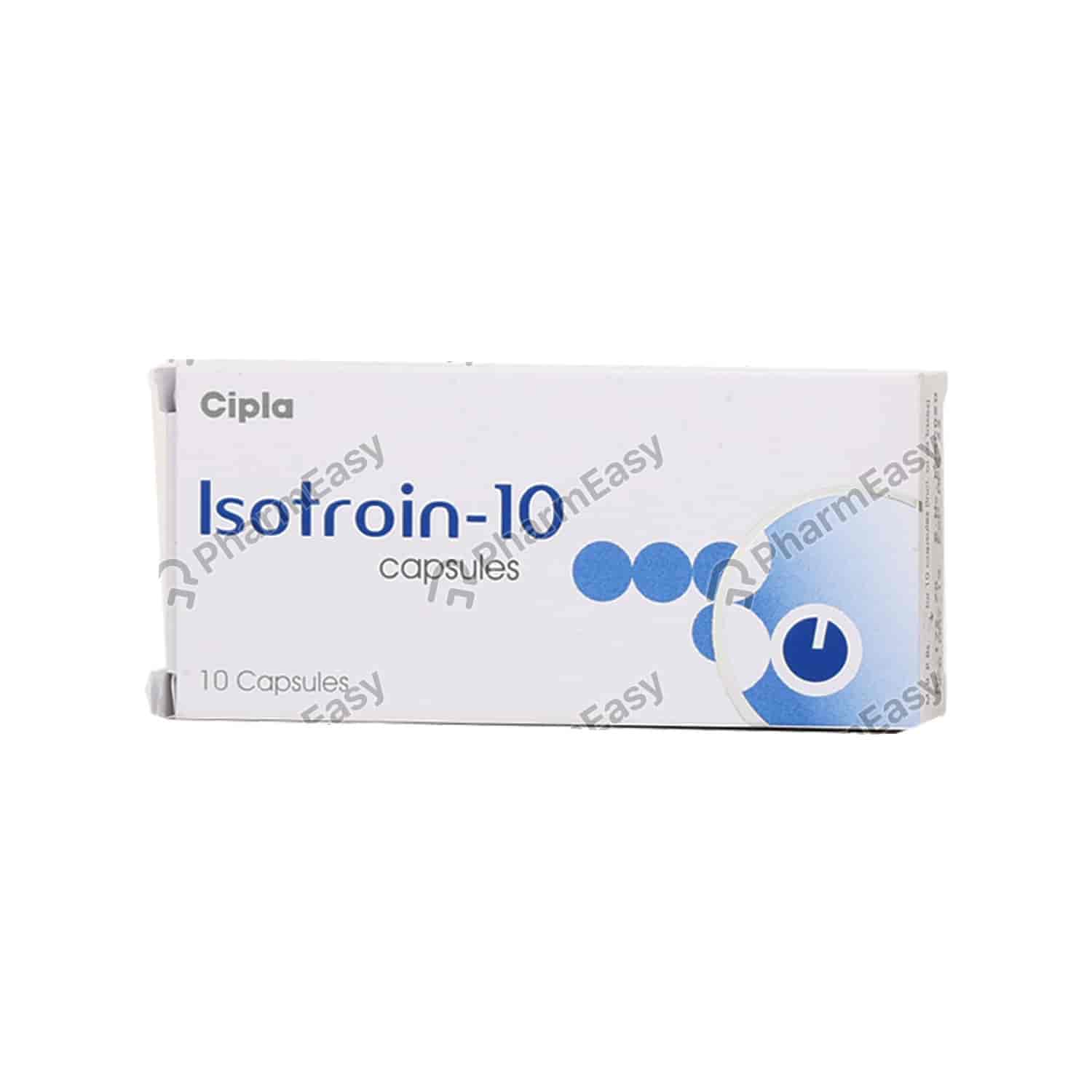 Isotroin 10mg Capsules 10'S - Uses, Side Effects, Dosage, Composition ...