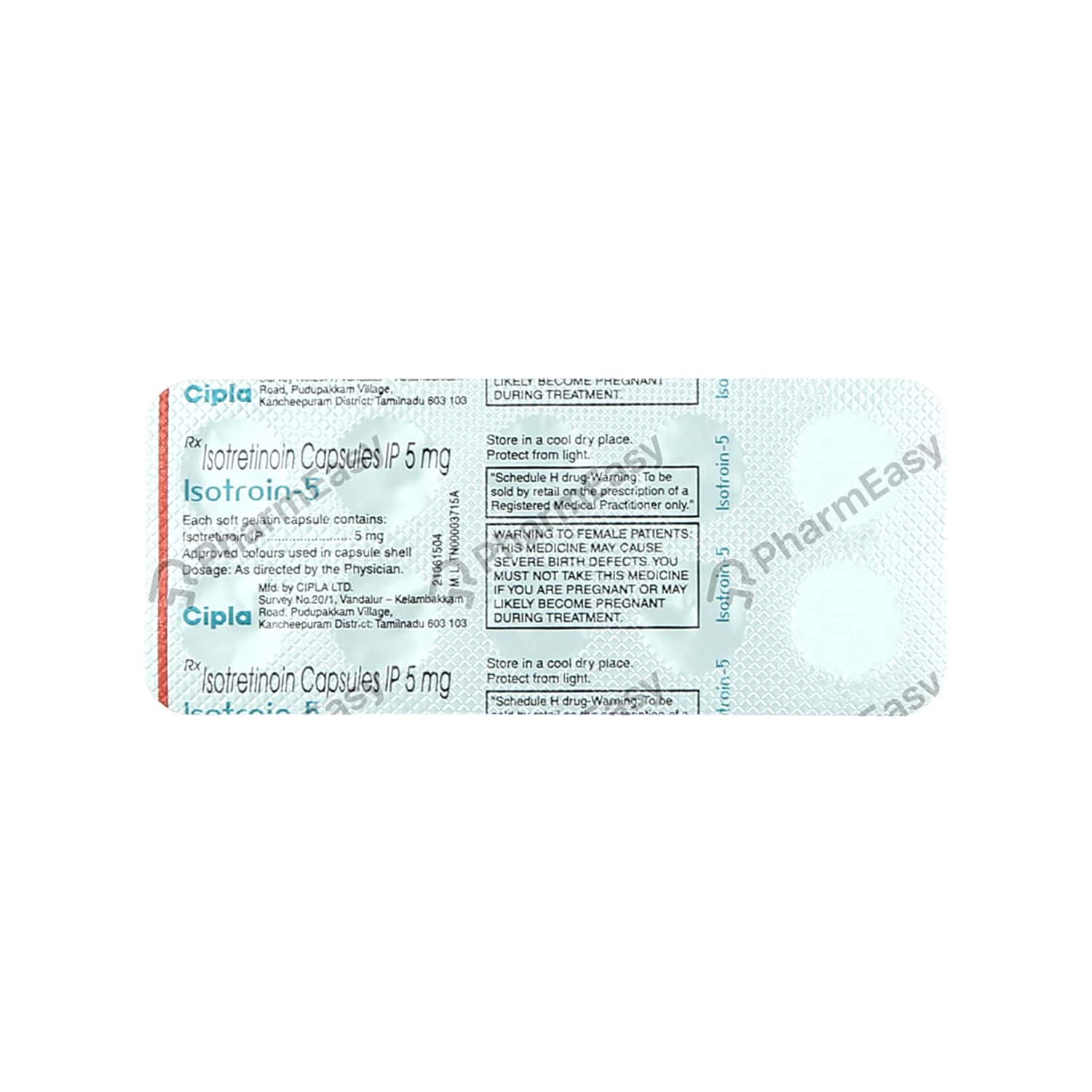 Isotroin 5mg Capsule 10'S - Uses, Side Effects, Dosage, Composition ...