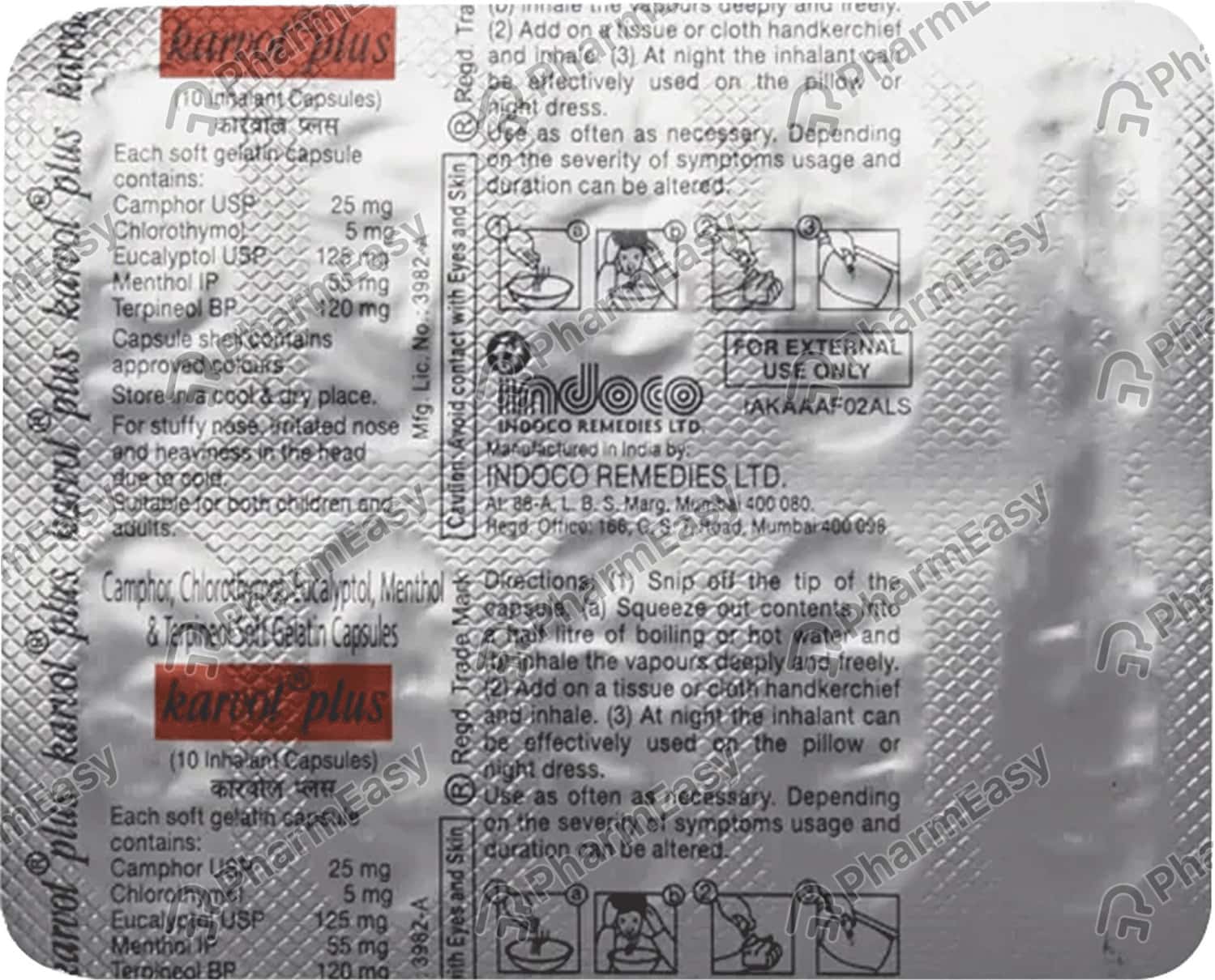 Karvol Plus Inhalation Capsule: Uses, Side Effects, Price, Dosage ...