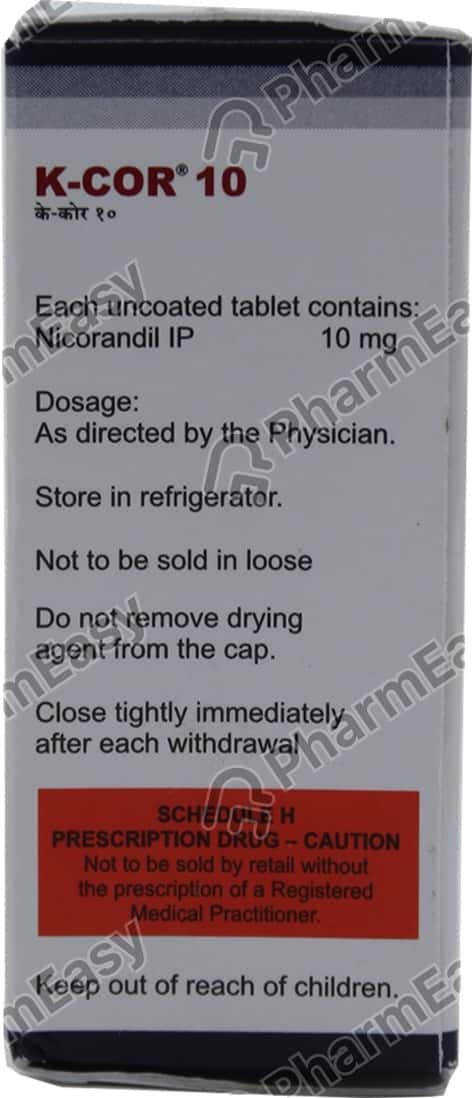 K Cor 10 MG Tablet (20): Uses, Side Effects, Price & Dosage | PharmEasy