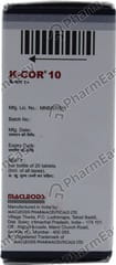 K Cor 10 MG Tablet (20): Uses, Side Effects, Price & Dosage | PharmEasy