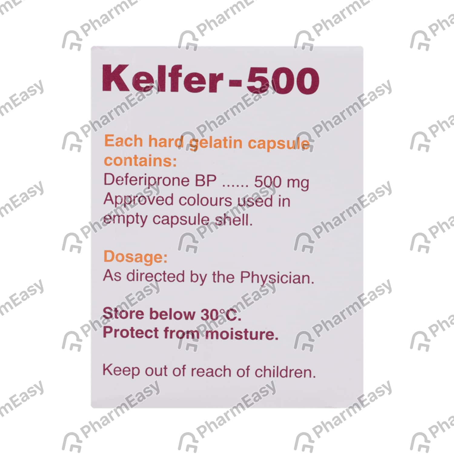 Buy Kelfer 500 MG Capsule (10) Online & Save Up to 24% at PharmEasy