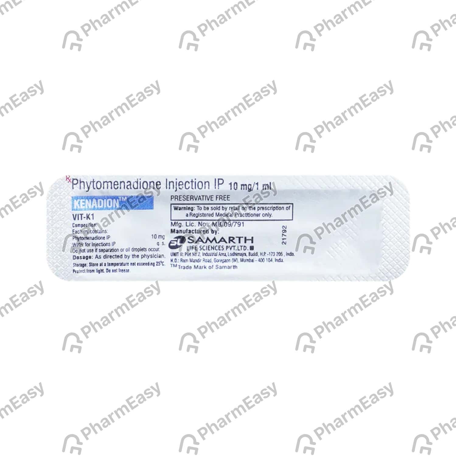Buy Kenadion 10 MG Injection (1) Online at Flat 15% OFF | PharmEasy