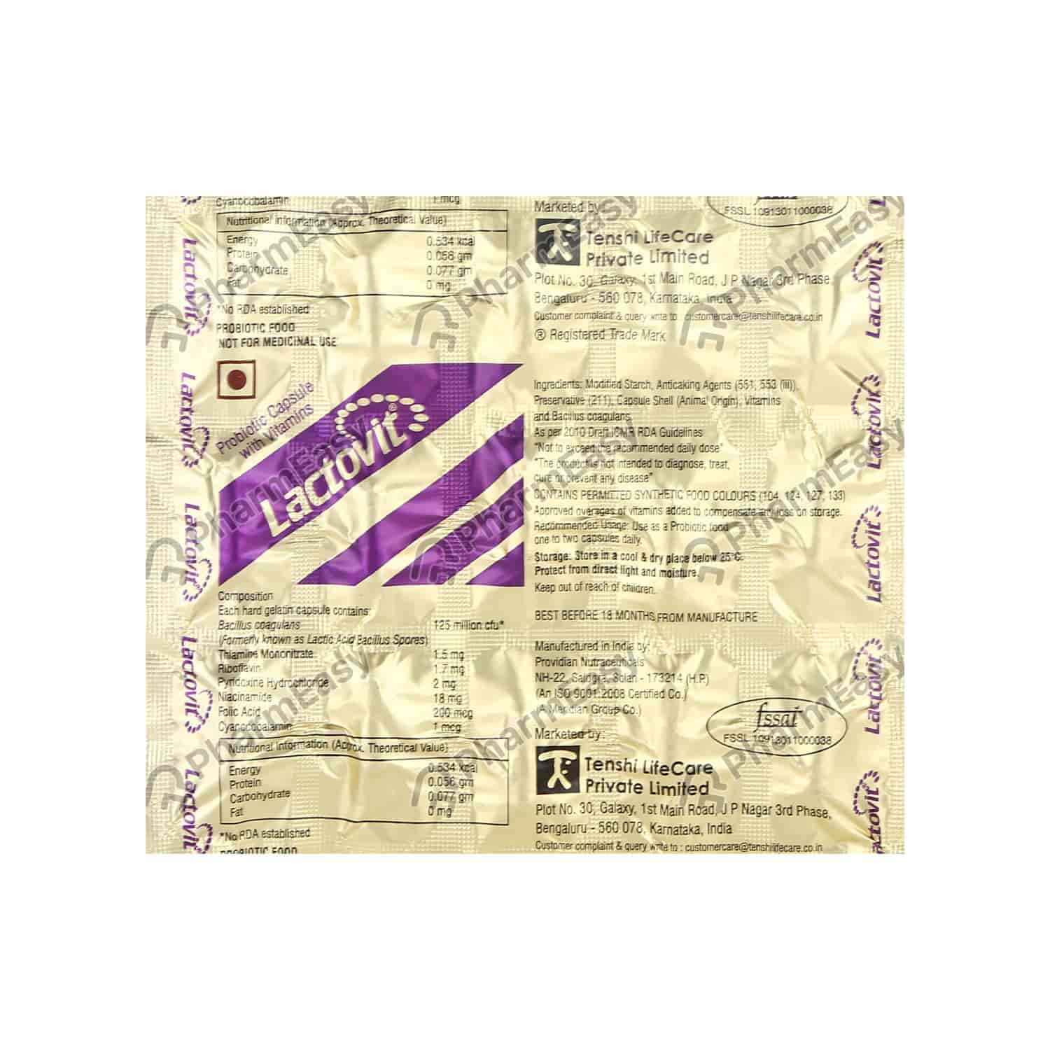 Buy Lactovit Strip Of 15 Capsules Online at Flat 18% OFF* | PharmEasy