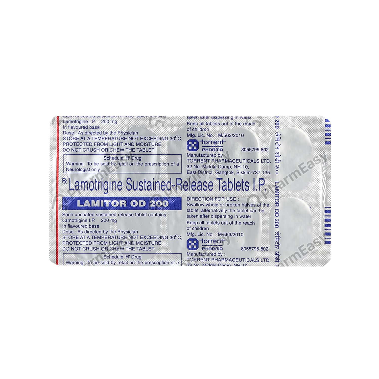 Lamitor Od 200 MG Tablet (10) - Uses, Side Effects, Dosage, Composition ...