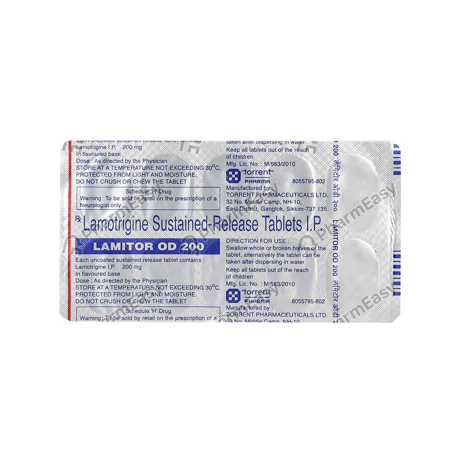 Buy Lamitor Od 200mg Tablet Online at flat 15% off | PharmEasy